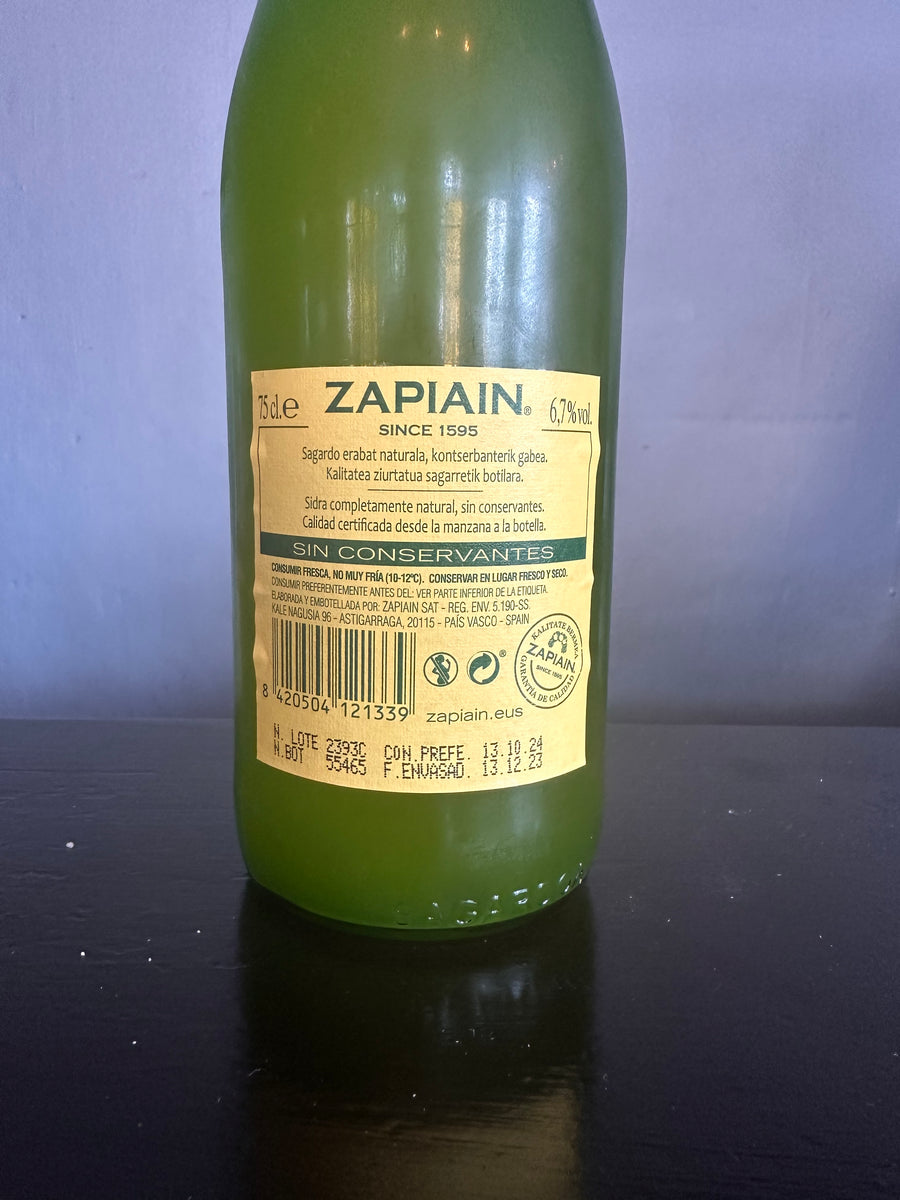 Zapiain Cider Bottle 6.7% 750ml – The Bear - Beer Emporium Abbeydale Road